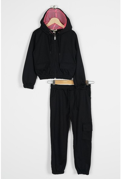 Zepkids Kız Çocuk Kapüşonlü Fileli Beli Büzgülü Alt-Üst Takım 6-9 Yaş Zepkids Kız Çocuk Kapüşonlü Fileli Beli Büzgülü Alt-Üst Takım 6-9 Yaş