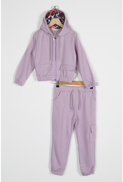 Zepkids Kız Çocuk Kapüşonlü Fileli Beli Büzgülü Alt-Üst Takım 6-9 Yaş Zepkids Kız Çocuk Kapüşonlü Fileli Beli Büzgülü Alt-Üst Takım 6-9 Yaş