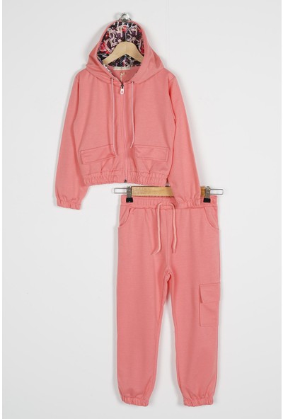 Zepkids Kız Çocuk Kapüşonlü Fileli Beli Büzgülü Alt-Üst Takım 6-9 Yaş Zepkids Kız Çocuk Kapüşonlü Fileli Beli Büzgülü Alt-Üst Takım 6-9 Yaş