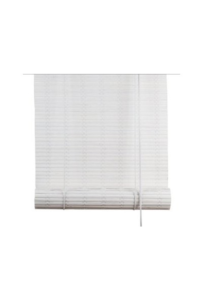 Bahçem Bambu Stor Perde Beyaz 60 x 180 cm