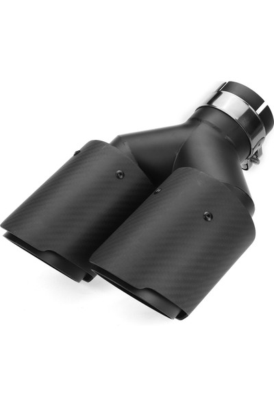 Xyanling 63 mm In -89 mm Out Mat Karbon Fiber Çift Egzoz Uçları Evrensel Susturucu Borusu-Sağ Taraf (Yurt Dışından)