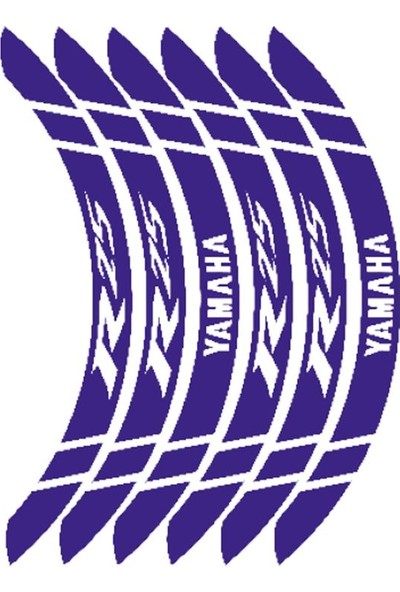 Yamaha Reflektör Mavi Geniş R25 Jant Şeridi