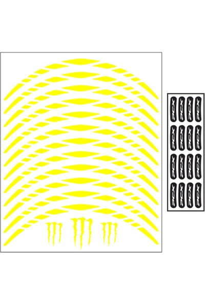 Honda Florasan Sarı Pcx Büyük Jant Şeridi (PCXŞRT002)