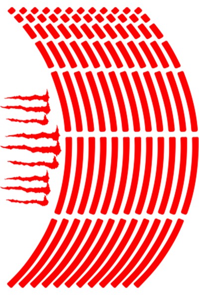 SEVEN KARDEŞLER Sevenkardeşler Florasan Kırmızı Kesik Jant Şeridi (KSKŞRT009)