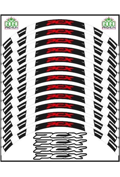 Honda Beyaz Iı Reflektör Baskı Pcx Jant Şeridi Honda Beyaz Iı Reflektör Baskı Pcx Jant Şeridi