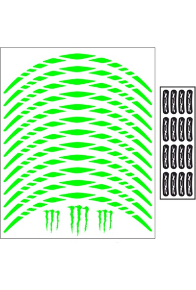 Honda Florasan Yeşil Pcx Büyük Jant Şeridi (PCXŞRT001)