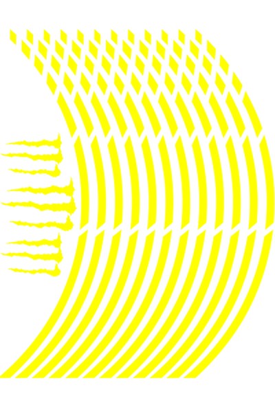 SEVEN KARDEŞLER Sevenkardeşler Florasan Sarı Kesik Jant Şeridi (KSKŞRT007)