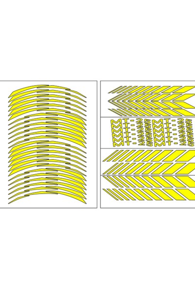 Yamaha Florasan Sarı Mt-25 Racıng Jant Şeridi (MT25ŞRT002)