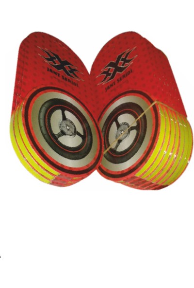 SEVEN KARDEŞLER Florasan Sarı 7cm x 7 M Lüks Jant Şeridi