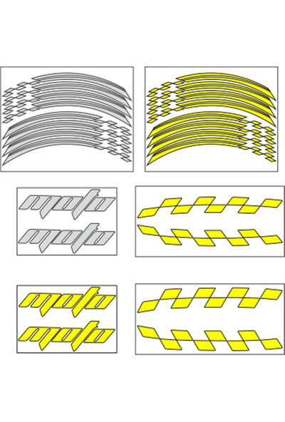 SEVEN KARDEŞLER Florasan Sarı Universal Racing Şerit 3 (RCGŞRT016)