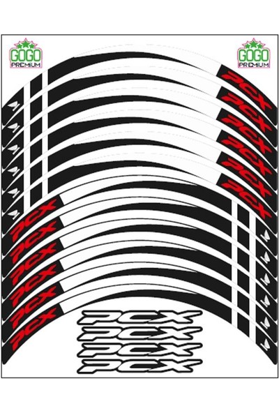 Honda Beyaz I Reflektör Baskı Pcx Jant Şeridi Honda Beyaz I Reflektör Baskı Pcx Jant Şeridi