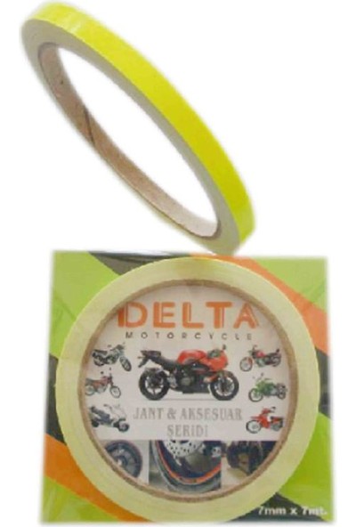 SEVEN KARDEŞLER Civciv Sarı 7cm x 7 M Opak Jant Şeridi