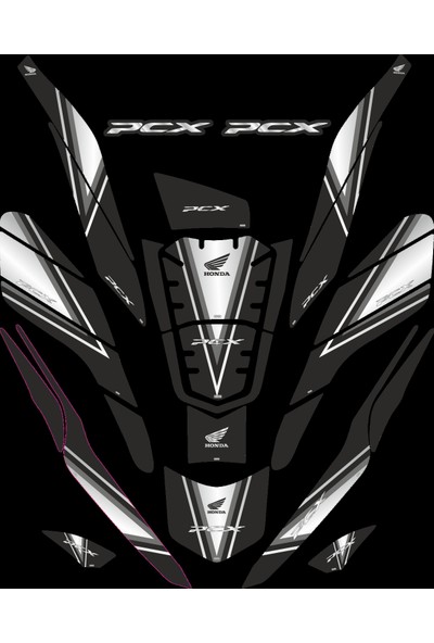 Honda Pcx 2021 Tank Pad Set Honda Pcx 2021 Tank Pad Set