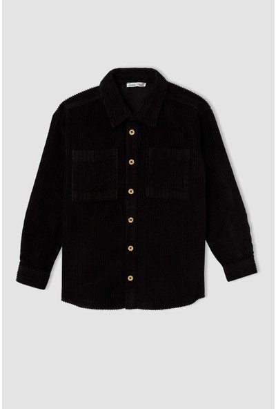 DeFacto Erkek Çocuk Coool Regular Fit Yılbaşı Temalı Uzun Kollu Kadife Gömlek W6015A621CW DeFacto Erkek Çocuk Coool Regular Fit Yılbaşı Temalı Uzun Kollu Kadife Gömlek W6015A621CW