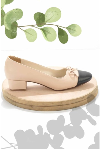 Bambi Nude Kadın Klasik Topuklu Ayakkabı K018480206