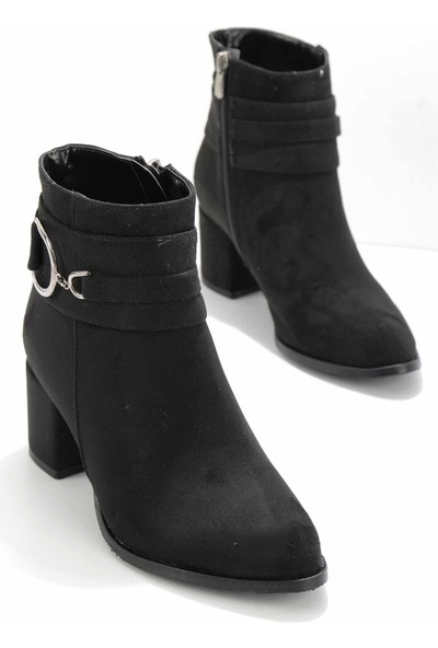 Bambi Siyah Süet Kadın Bot & Bootie K029939010