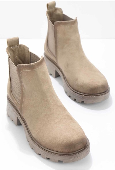 Bambi Vizon Süet Kadın Bot & Bootie K028850300