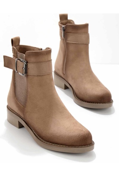 Bambi Vizon Süet Kadın Bot & Bootie K028852010