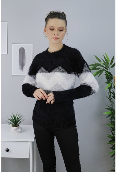 İmaj Butik Yumuş Triko Kazak/siyah