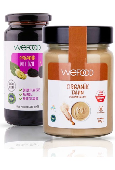 Wefood Organik Tahin 300 gr + Organik Dut Özü 315 gr