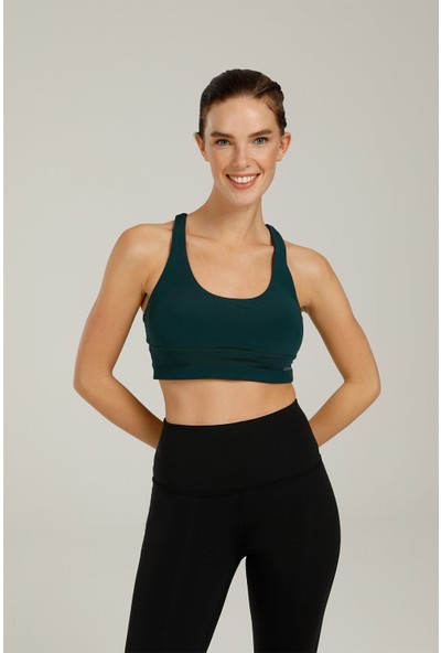 Lumberjack CT689 Carla Sports Bra 1p Yeşil Kadın Sporcu Sütyeni