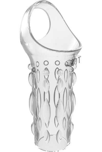 Lilitu Shop Silikon Şeffaf Tırtıklı Penis Kılıfı 11,5 cm