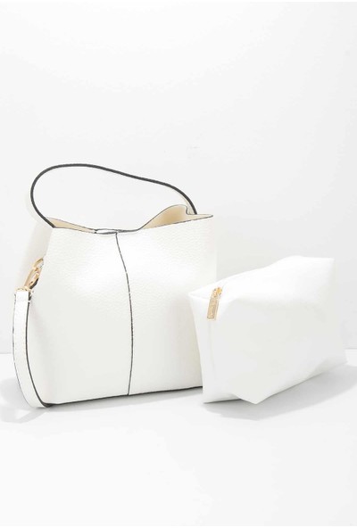 Bambi Beyaz Kadın El Çantası C06622102309