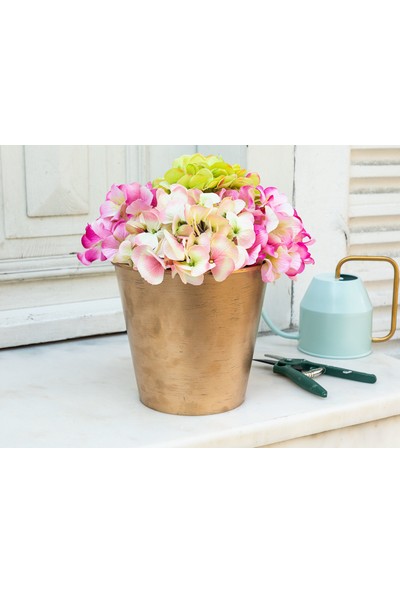 Madame Coco Dior Varaklı Saksı 4 Lt - Gold