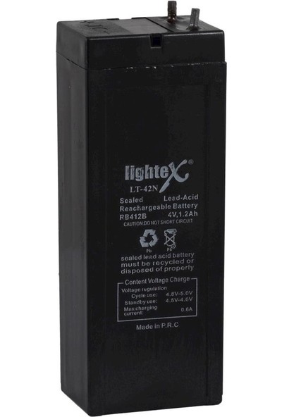 Lightex LT-42N 4V 1.2 Ah Bakımsız Işıldak Aküsü