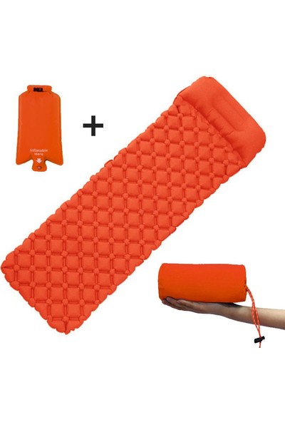 Helta Açık Şişme Uyku Pedi-Turuncu