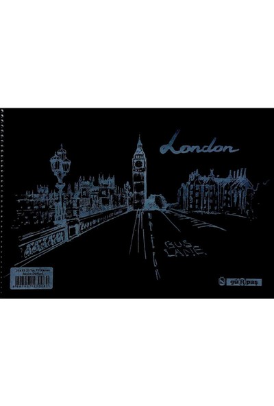 Gürpaş Sipralli Resim Defteri Plastik Kapak 25X35 25YP