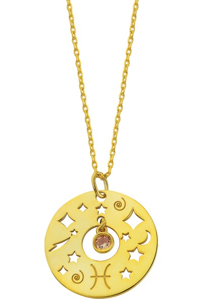 Acestes Design 925 Ayar Gümüş Balık Burç Zirkon Taşlı Tasarım Birthstones Kolye Acestes Design 925 Ayar Gümüş Balık Burç Zirkon Taşlı Tasarım Birthstones Kolye