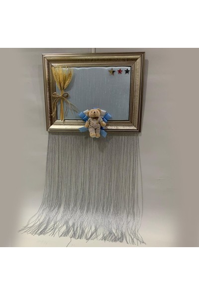 Partipan Bebek Kapı Süsü Başaklı Keten Mavi Partipan Bebek Kapı Süsü Başaklı Keten Mavi