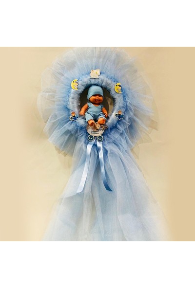 Partipan Bebek Kapı Süsü Yuvarlak Mavi Partipan Bebek Kapı Süsü Yuvarlak Mavi