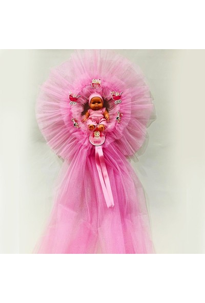 Partipan Bebek Kapı Süsü Yuvarlak Pembe Partipan Bebek Kapı Süsü Yuvarlak Pembe