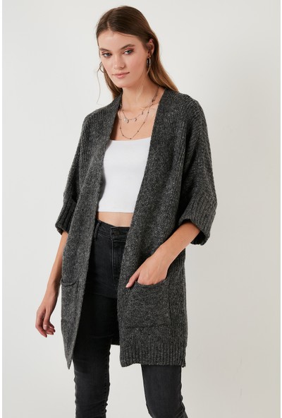 Lela Truvakar Kol Örme Uzun Hırka Kadın Hırka 6071323