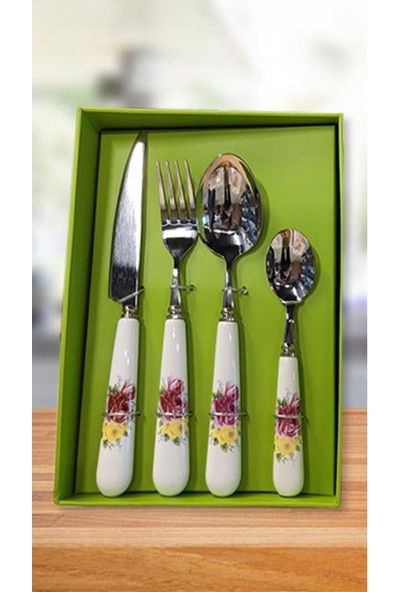 Fidex Home Porselen Carmen 16 Parça Çatal Kaşık Bıçak Takımı