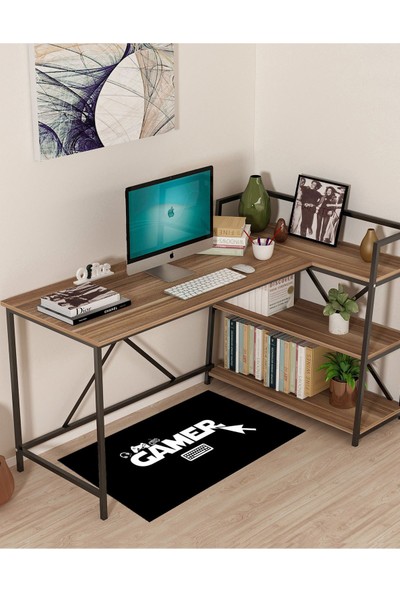 Kuzgunhome Çalışma Masası Halısı Gamer Model Deri Taban Halı Kuzgunhome Çalışma Masası Halısı Gamer Model Deri Taban Halı