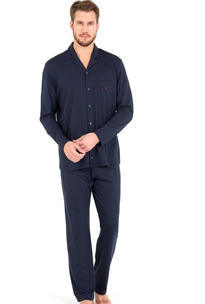 Blackspade 30722 Erkek Uzun Kollu Pijama Takımı -Lacivert