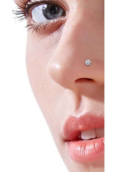 Takıconcept Çiçek Desenli Taşlı Hızma (925 Ayar Saf Gümüş)