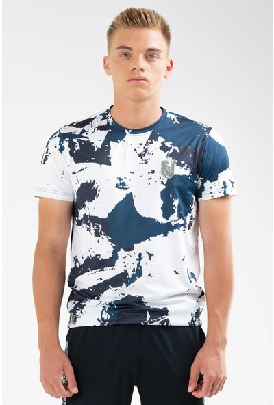 TS Club Tshirt Bisiklet Yaka Batik Desenli