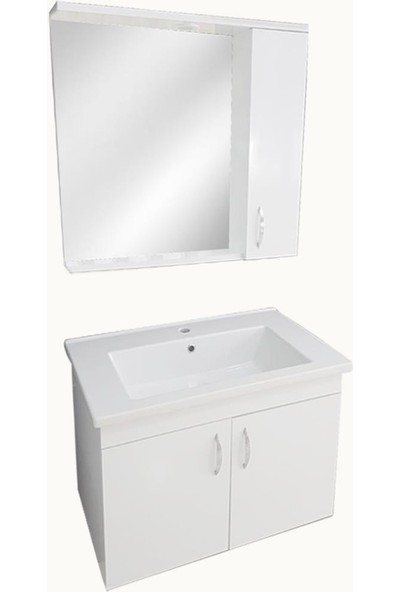 Karya Asya Banyo Dolabı 60 cm Kare Lavabolu