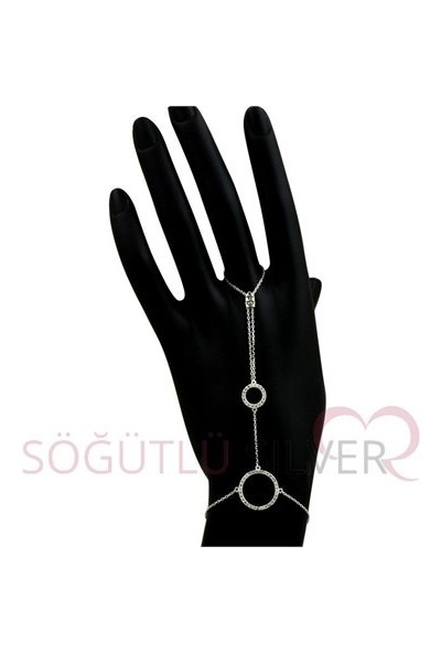 Söğütlü Silver Rodyumlu Zirkon Taşlı Şahmaran