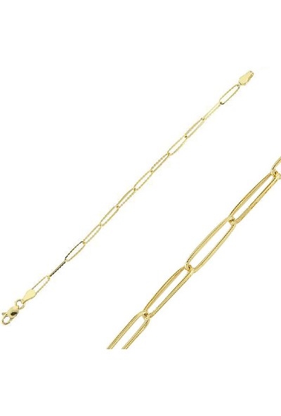 Engingold 14K Altın Halka Ataç Zincir Bileklik