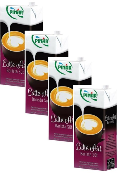 Pınar Latte Art Barista Tam Yağlı Süt 4 x 1 lt
