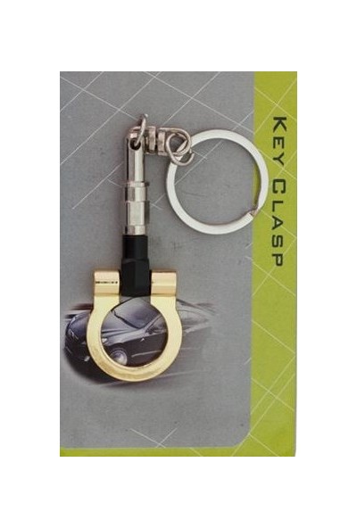 Anahtarlık Metal Çeki Demir Sarı