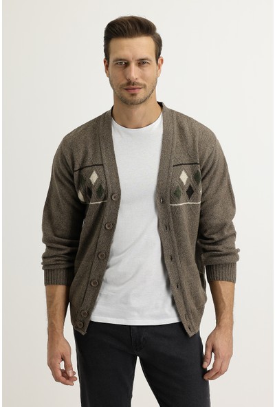 Kiğılı Regular Fit Yünlü Triko Hırka