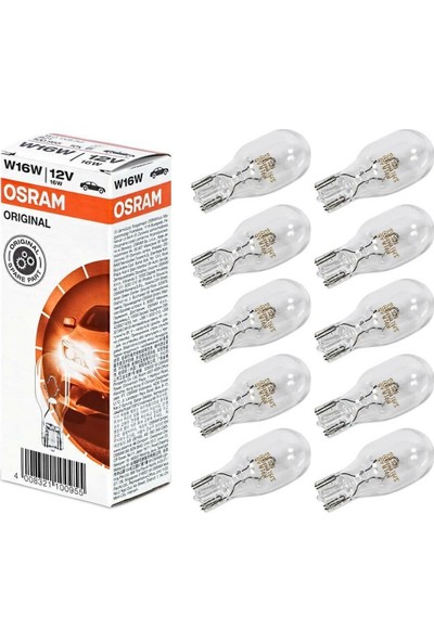 Favori Oto Yedek 12V W Stop 16W Dipsiz Fren Sinyal Ampulü 10 Adet Osram 921 Favori Oto Yedek 12V W Stop 16W Dipsiz Fren Sinyal Ampulü 10 Adet Osram 921