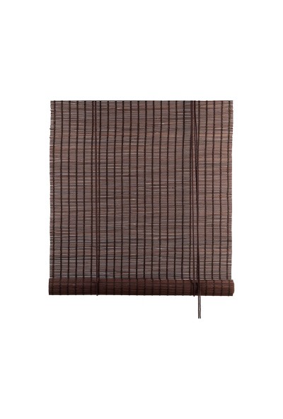 Bahçem Bambu Stor Perde 60 x 180 cm Koyu Kahverengi