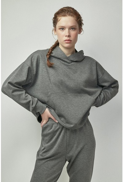 Penti Koyu Gri Melanj Scuba Sweatshirt